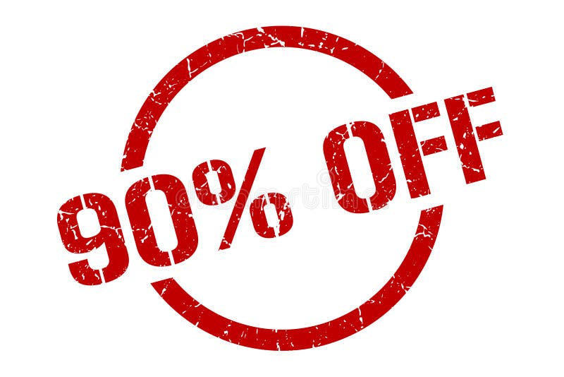 90 Percent Off Rubber Stamp Stock Illustration - Illustration of friday ...