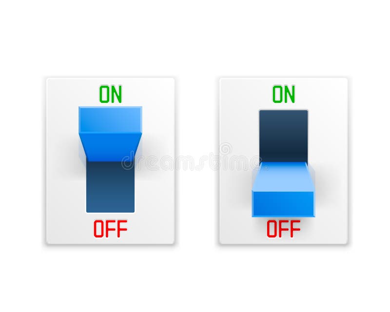 On Off Switch Button Ui Isolated Stock Vector - Illustration of icon ...