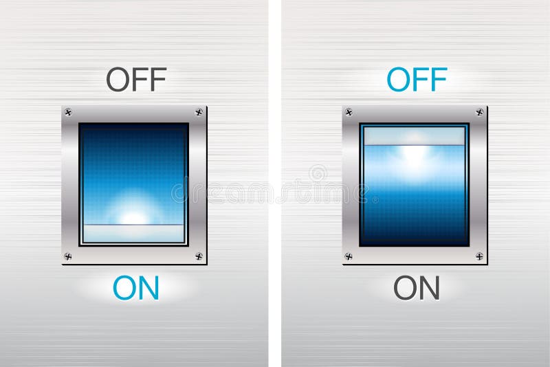 Set of on-OFF Switch Buttons Stock Vector - Illustration of gray ...