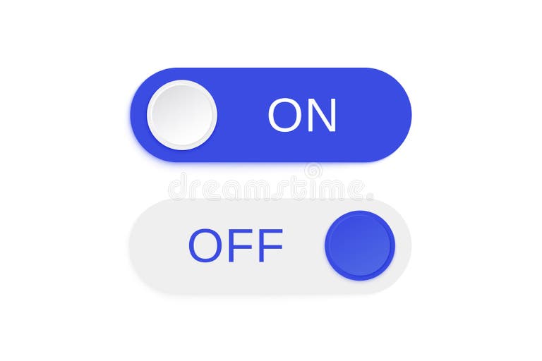 On Off Switch Buttons. Toggle Mobile Icon, Slide Active Inactive Ui ...