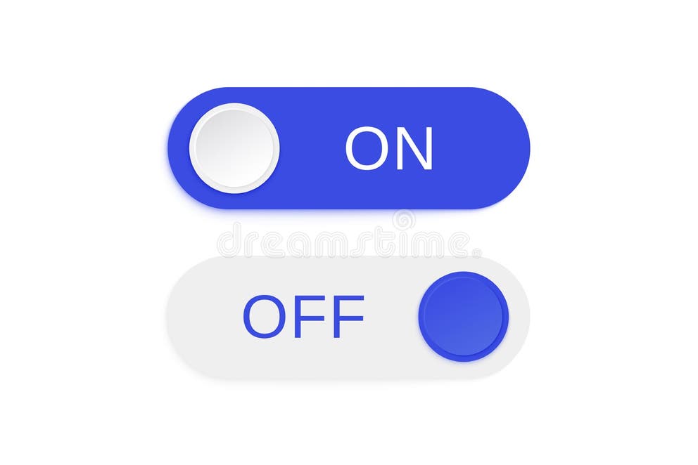 On Off Switch Buttons. Toggle Mobile Icon, Slide Active Inactive Ui ...