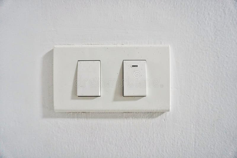 Double Electrical on-off Switch in the House. Stock Photo - Image of ...