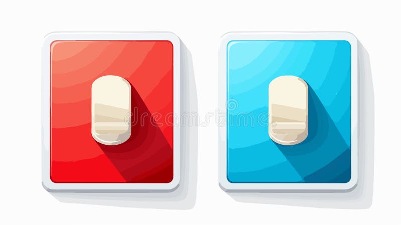 On/Off Switch Icon Vector Cartoon Style Illustration Stock Illustration ...
