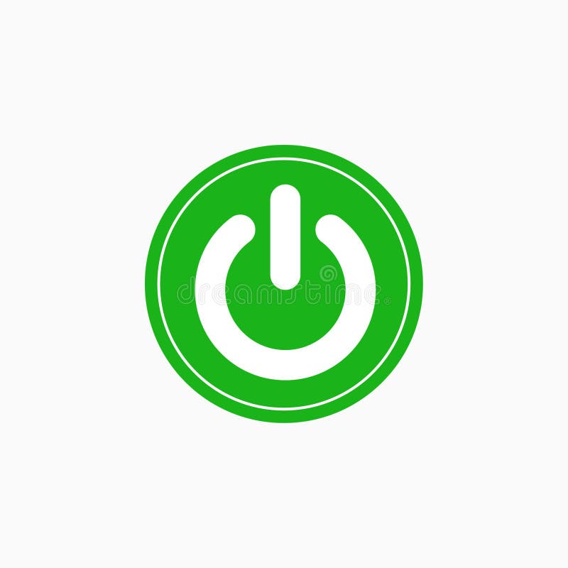 On/Off Switch Icon on White Background. Stock Illustration ...