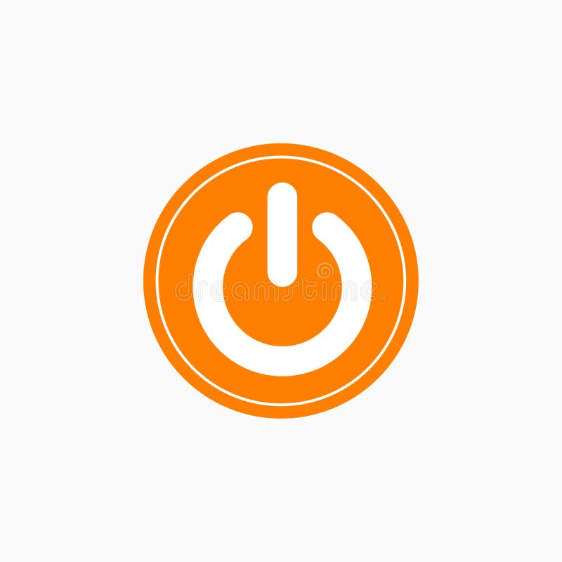 On/Off Switch Icon on White Background. Stock Illustration ...