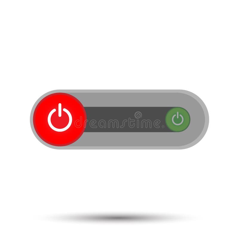 On Off Slider Style Power Buttons with Red Background the Off Buttons ...