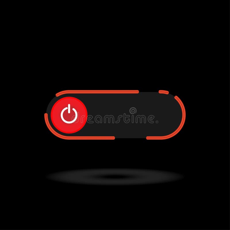 Shiny Web Slider in Two Positions on Metal Backgro Stock Vector ...