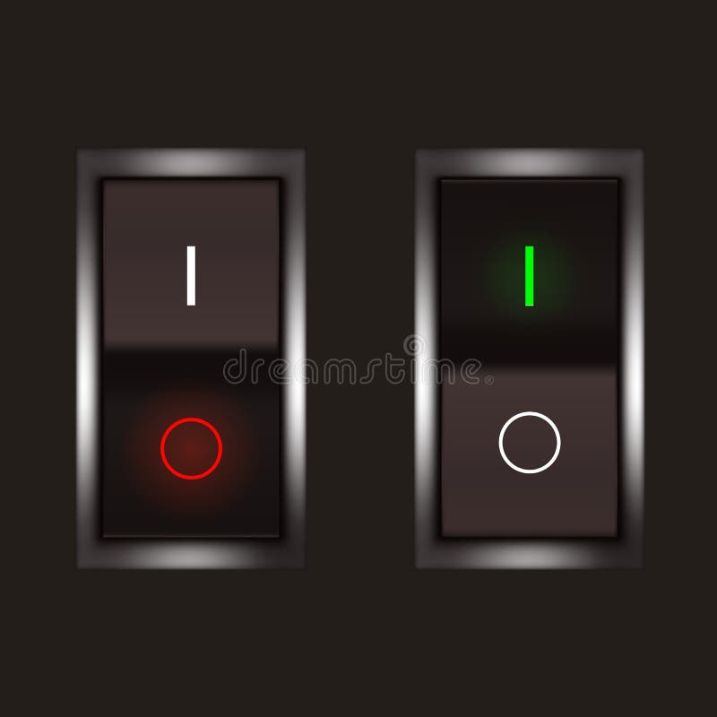 On and Off Switch stock vector. Illustration of electronic - 102629494