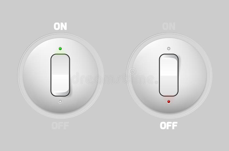 Set of on-OFF Switch Buttons Stock Vector - Illustration of gray ...