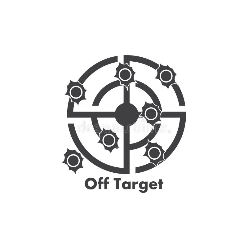 Off Target Dart Shooting Bullet Symbol Logo Vector Stock Vector ...