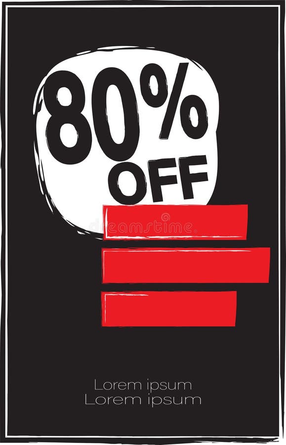 80 OFF Poster Template in Grugne Style Stock Vector - Illustration of ...
