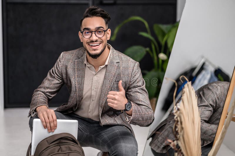 A Good-looking Young Stylish Man Feeling Good Stock Photo - Image of ...