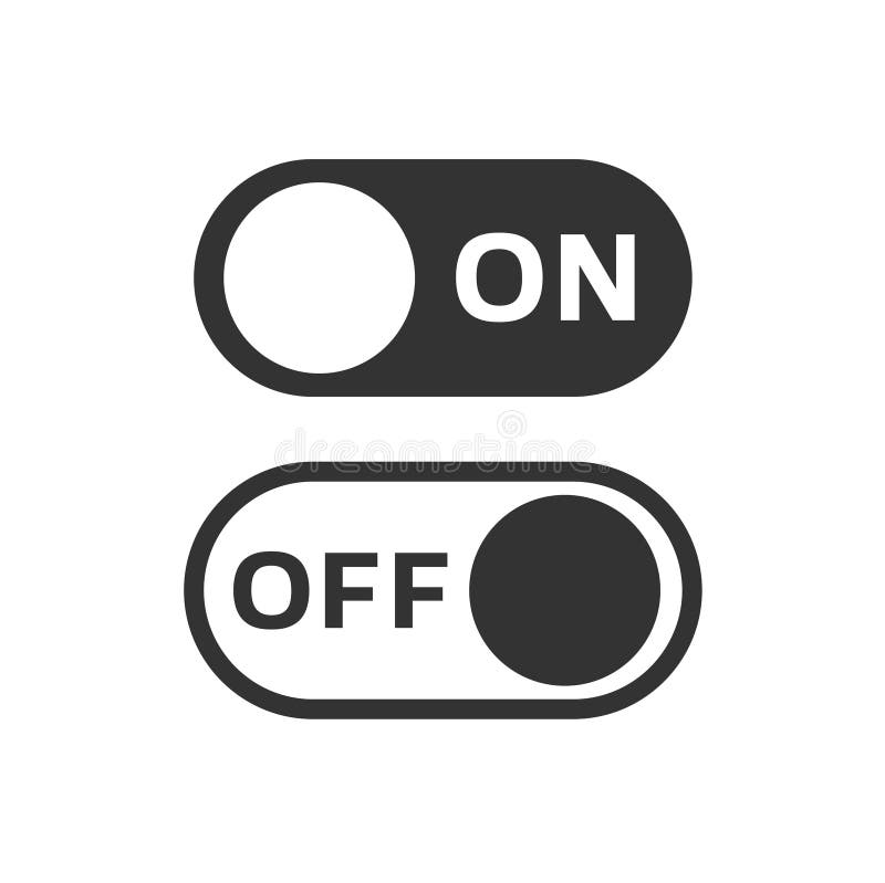 On Off Toggle Button Icon Vector Illustration Stock Illustration ...