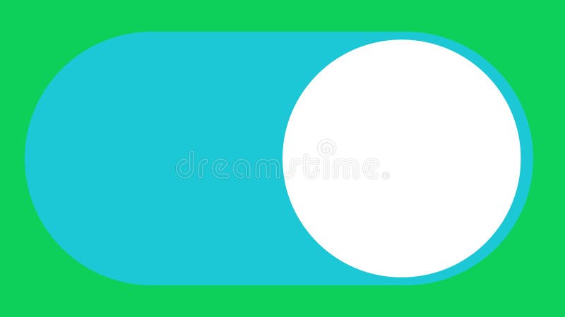 On. Switch, Button. 2D Animation of Text on a Green Screen. Stock ...