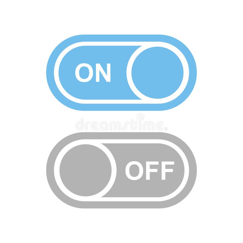 Toggle Icon of 3 Types Color, Black and White, Outline. Isolated Vector ...