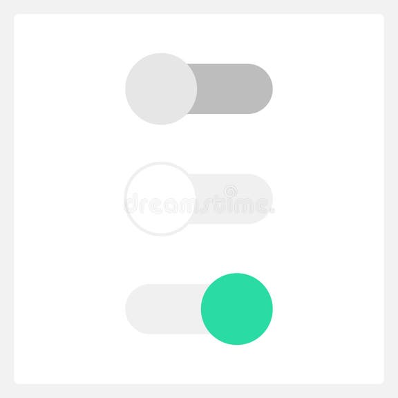 On and Off Toggle Slider UI Element Template Stock Vector ...