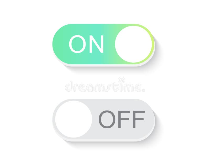 On and Off Toggle Switch Button. Design Element for Website and Mobile ...