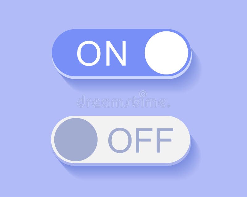 On and Off Toggle Switch Button. Design Element for Website and Mobile ...