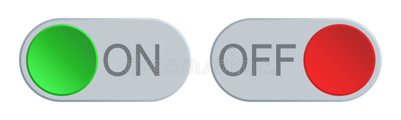 On and Off Toggle Switch Button, Trending Design Interface Element Icon ...