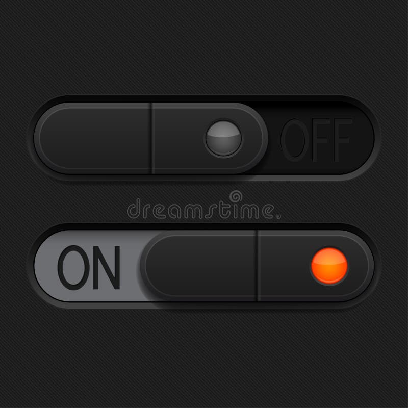 3D element on-off switch stock illustration. Illustration of switch ...