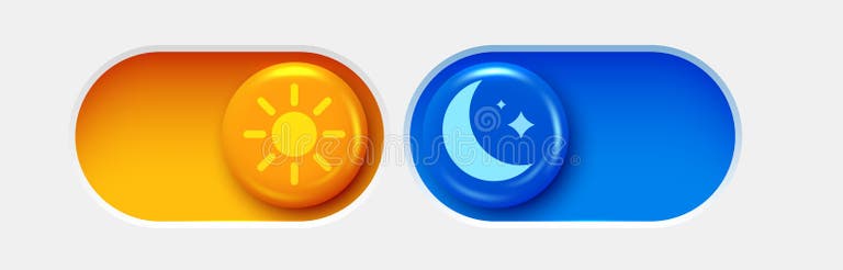 On and Off Toggle Switch Buttons. Dark Mode and Light Mode. Material ...