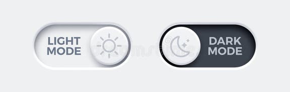 On and Off Toggle Switch Buttons. Day and Night Mode Switch Button ...
