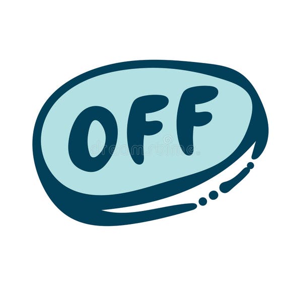 Off Toggle Switch Buttons with Lettering Modern Devices User Interface ...