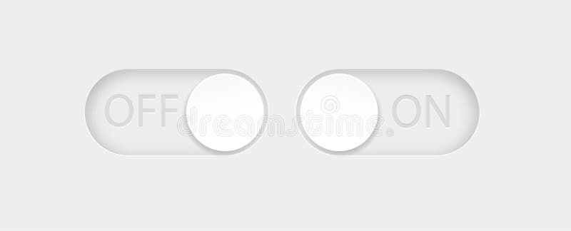 On and Off Toggle Switch Buttons. Material Design Switch Buttons Set ...