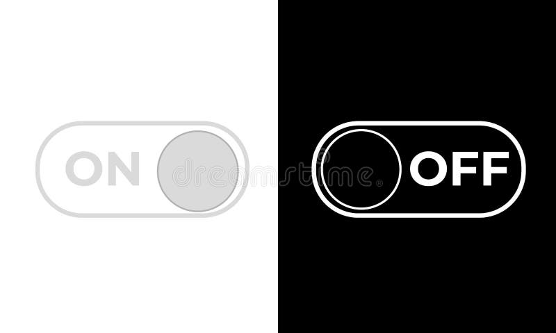 On and Off Toggle Switch Buttons. Material Design Switch Buttons Set ...