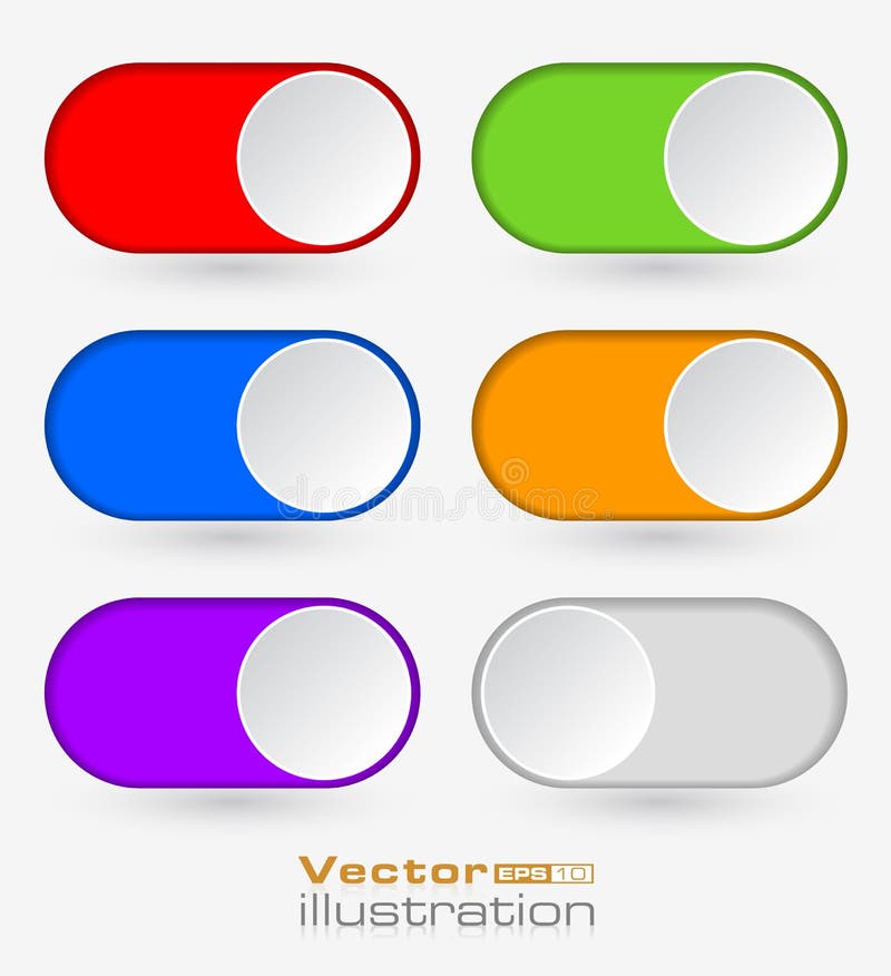On and Off Toggle Switch Buttons. Stock Vector - Illustration of button ... On and Off Toggle Switch Buttons. Stock Vector - Illustration of button ...