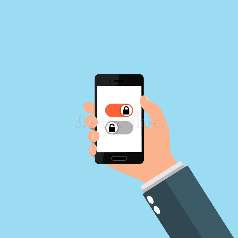 On and Off Toggle Switch Buttons - Lock and Unlock Icon - Padlock Stock ...