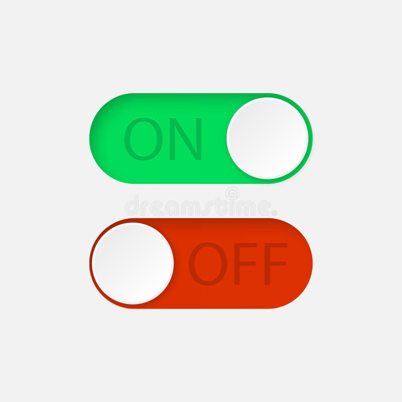 On/Off switch buttons stock vector. Illustration of energy - 28539966