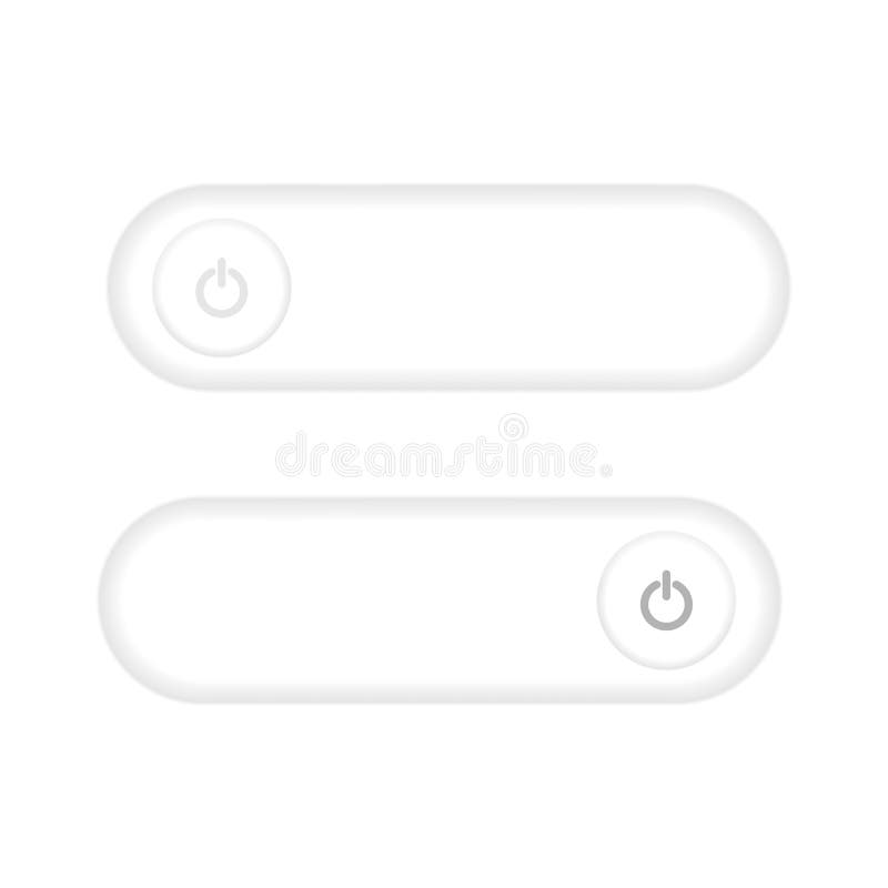 On and Off Toggle Switch Buttons on Smartphone. Lock and Unlock Icon on ...