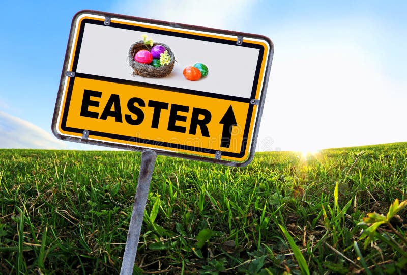 Easter Sign stock photo. Image of celebration, festivity - 3917360