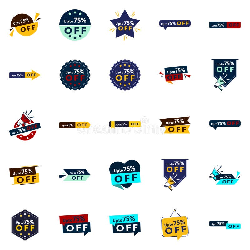 70 Off Vector Pack 25 Dazzling Designs for Your Discount Marketing ...