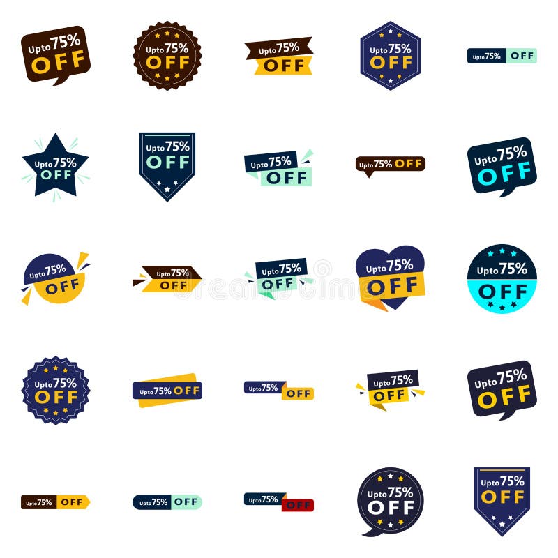 70 Off Vector Pack 25 Dazzling Designs for Your Discount Marketing ...