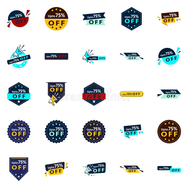 70 Off Vector Pack 25 Dazzling Designs for Your Discount Marketing ...