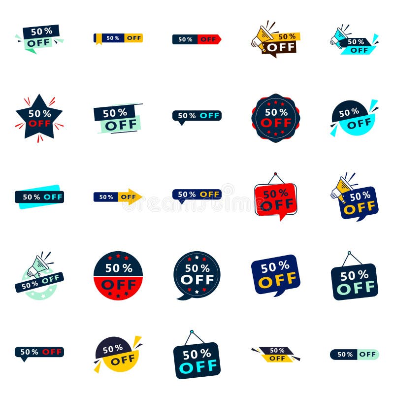 50 Off 25 Versatile and Customizable Vector Banners Stock Vector ...