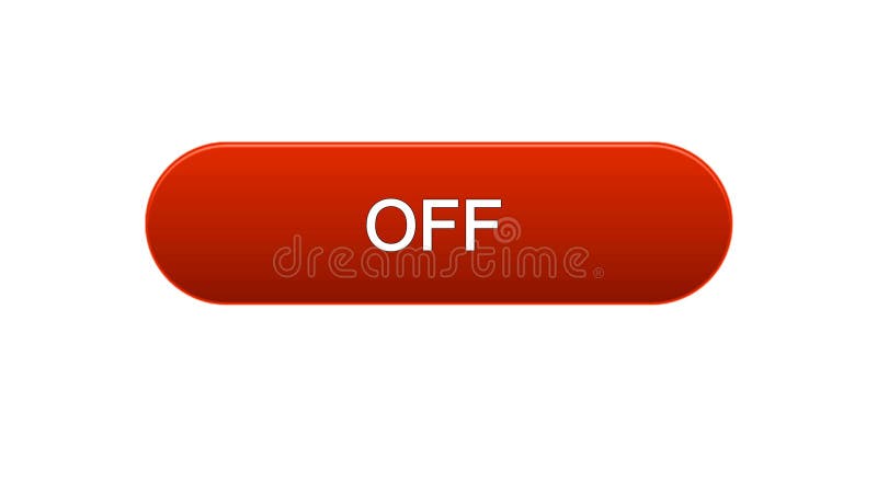 Off Web Interface Button Red Color, Internet Site Design, Online ...