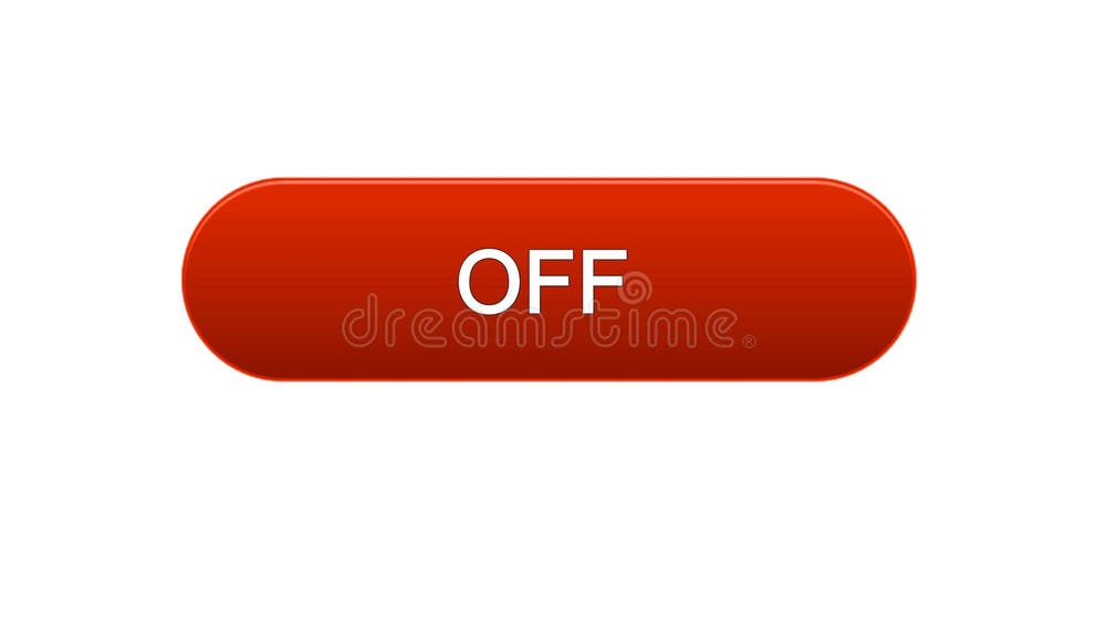 Off Web Interface Button Red Color, Internet Site Design, Online Program Stock Illustration ...