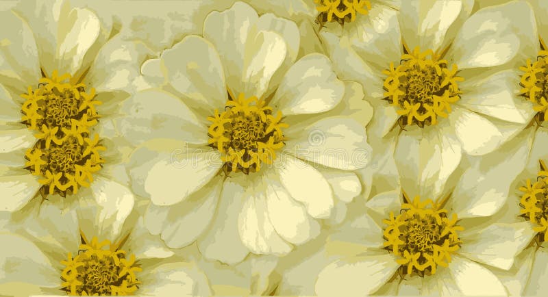 Floral Pattern Background Off White Color Wallpaper Vector Illustration ...