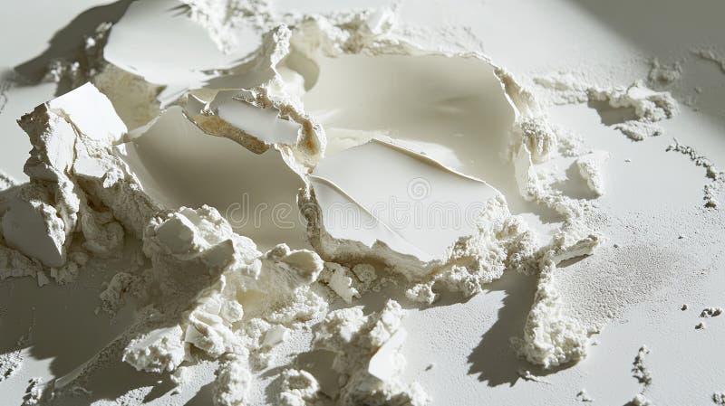 Off-white Crumble on Porcelain Surface, Subtle Shadow and Depth . Stock ...