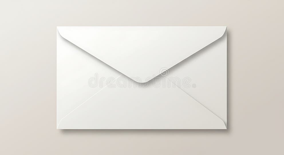 An Off-white Rectangular Envelope with a Triangular Flap Closure is ...