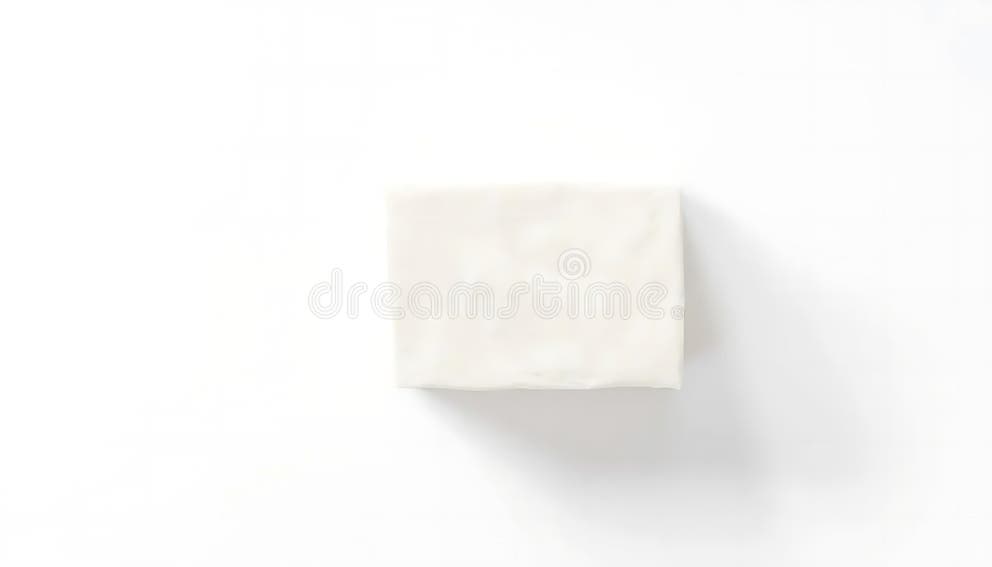 Off-White Rectangular Soap: Minimalist Clean Beauty Product Stock Photo ...