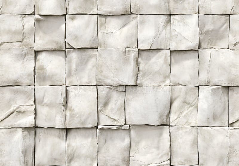 Off-White Square Stone Wall Texture Seamless Pattern High Quality Image ...
