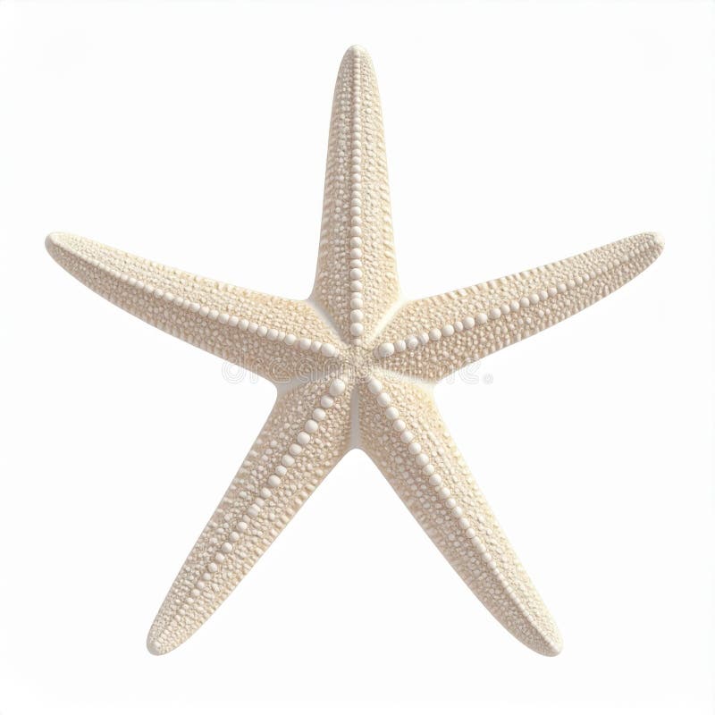 Off-White Starfish on White Background Stock Illustration ...