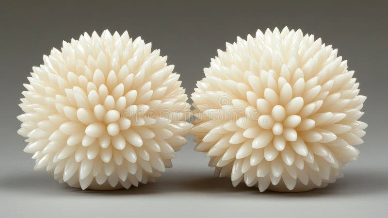 On an Off-white Surface, Two Spheres Can Be Seen, Each Boasting Unique ...