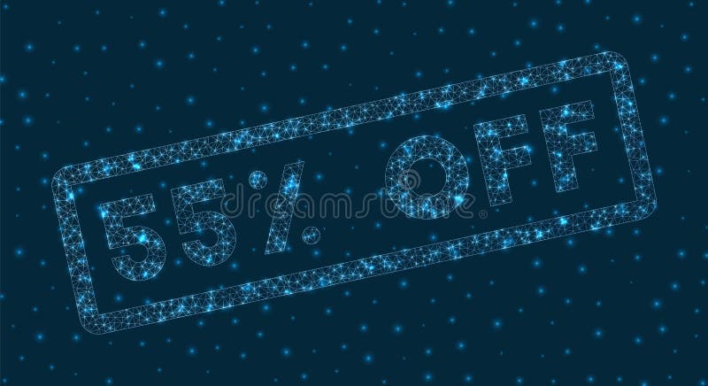 55 Off Word in Digital Style. Stock Vector - Illustration of digital ...