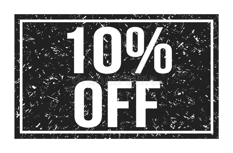 10 OFF, Words on Black Rectangle Stamp Sign Stock Illustration ...