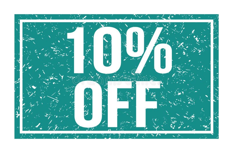 10 OFF, Words on Blue Rectangle Stamp Sign Stock Illustration ...